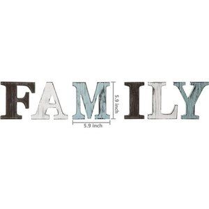 Accents | Rustic Freestanding Multicolor Wood Block Style Cutout ...